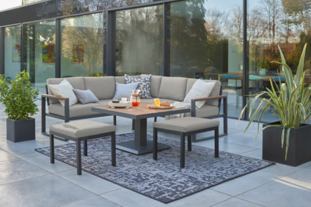 Bredon Aluminium Mini Lounge Corner Set - St Peters Garden Centre