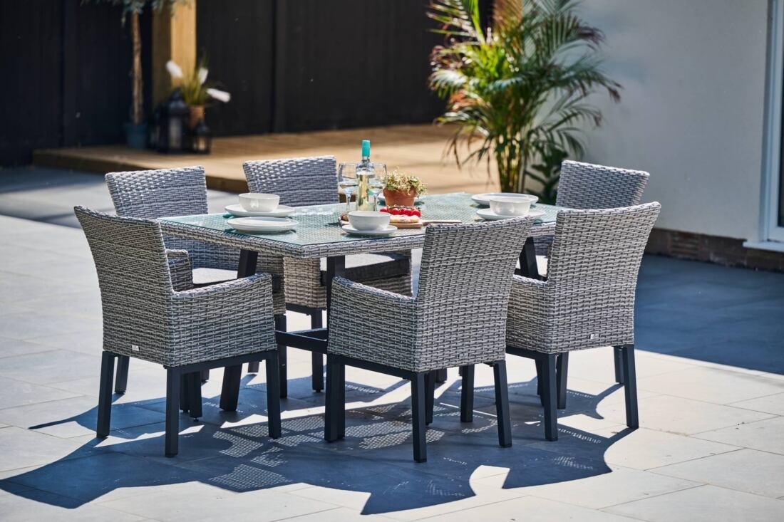 Catalonia 6 Seat Rectangular Dining Set - St Peters Garden Centre