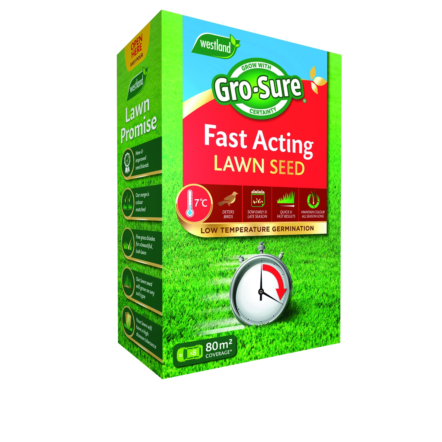 Gro-sure Fast Acting Lawn Seed 30m2 - St Peters Garden Centre