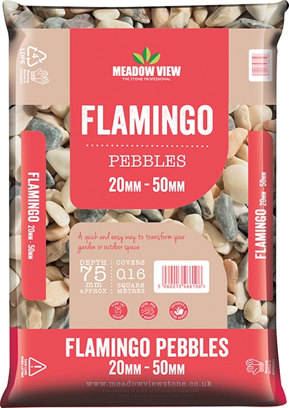 Flamingo Pebbles 20-50mm - St Peters Garden Centre