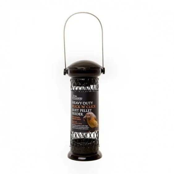 Pewter Flick 'n' Click Suet Pellet Feeder - St Peters Garden Centre